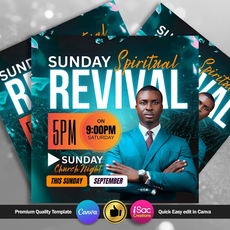Spiritual Sunday, Prophetic Church Flyer, Join Church, Church Templates ...