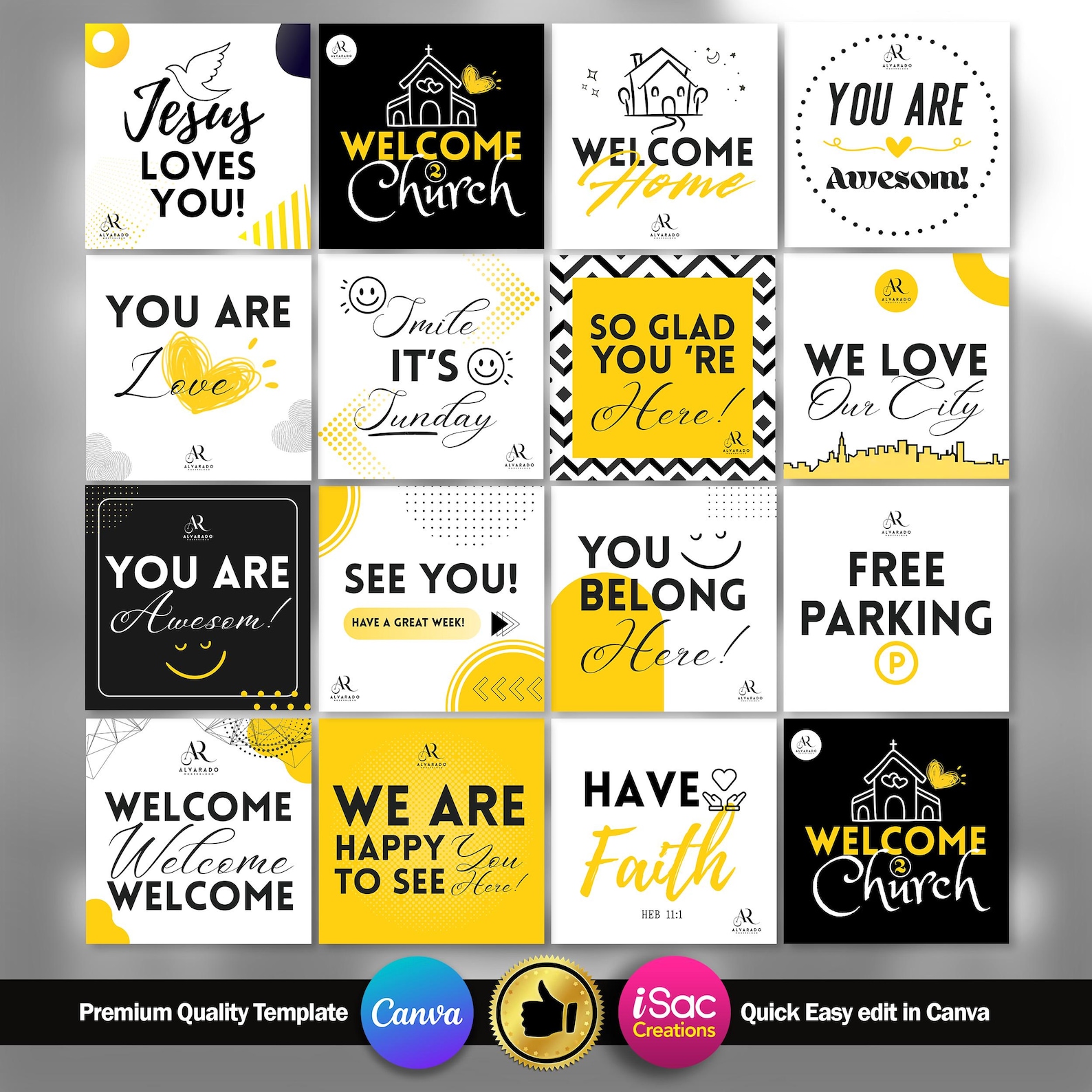 15 Modern Church Welcome Signs | Handheld Signs for Greeters | Church ...