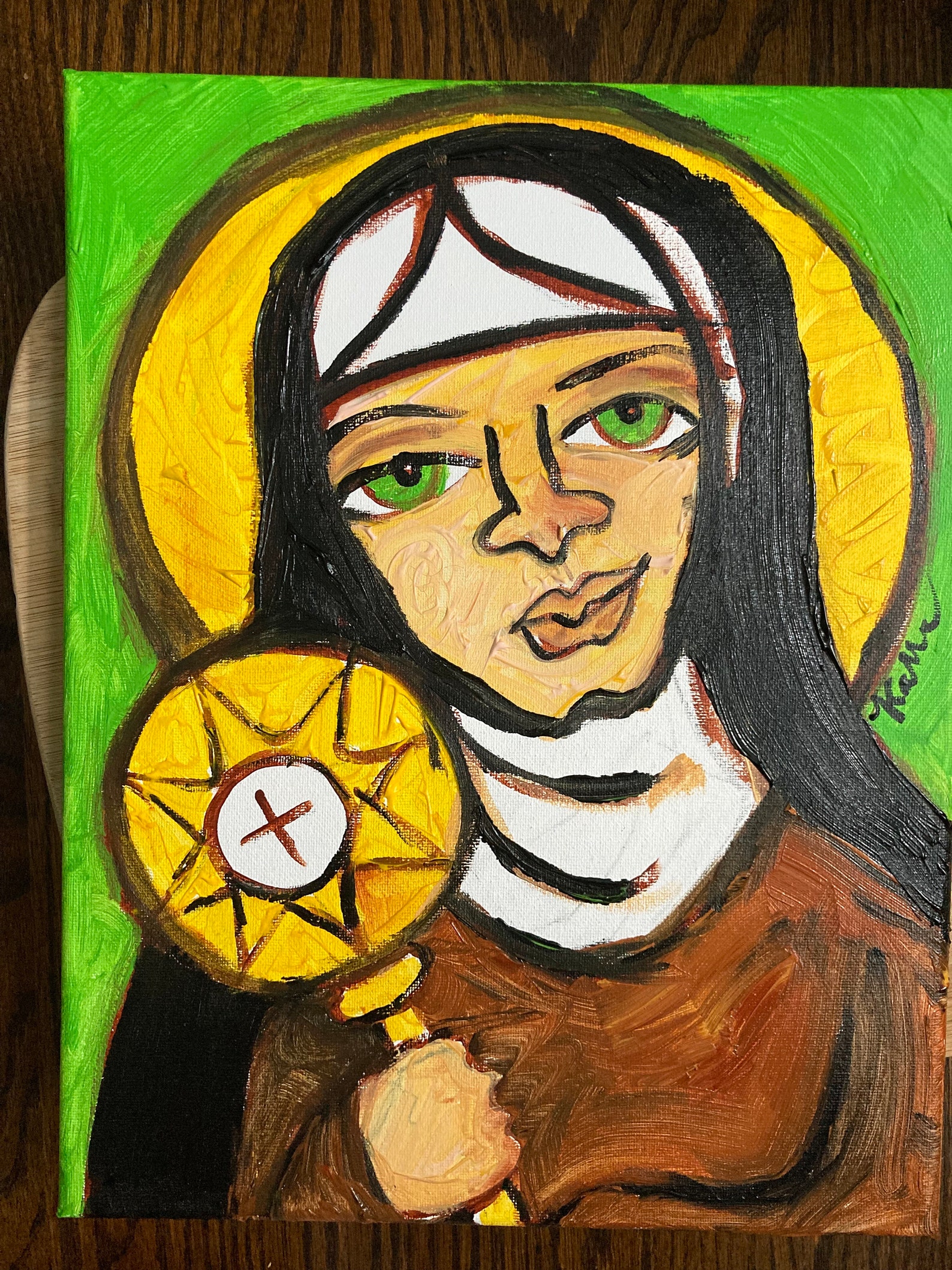 Saint Clare of Assisi Painting Icon Fine Art Print - Etsy
