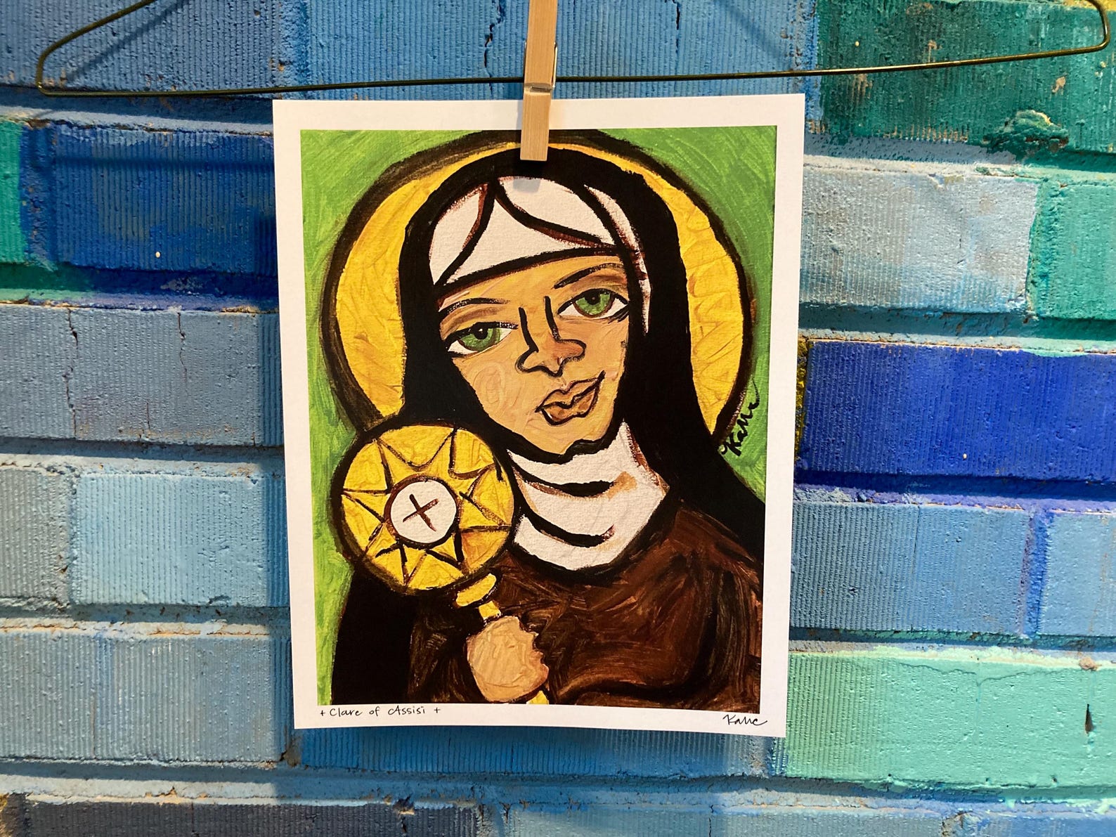 Saint Clare of Assisi Painting Icon Fine Art Print - Etsy