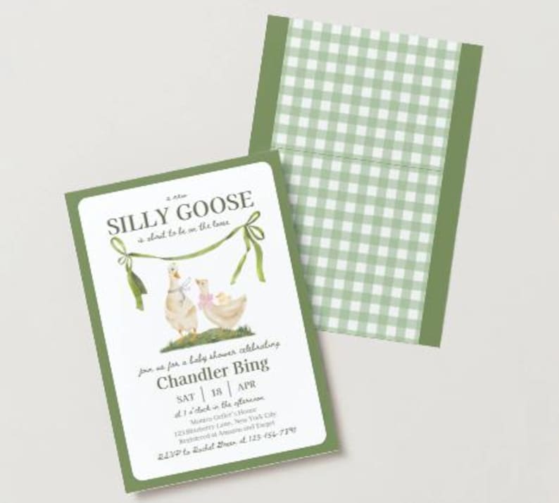 Silly Goose Baby Shower Invitation - Etsy