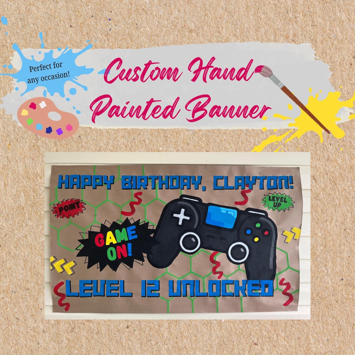 Custom Hand Painted Event Banner, Hand Painted Birthday Banner, Custom ...