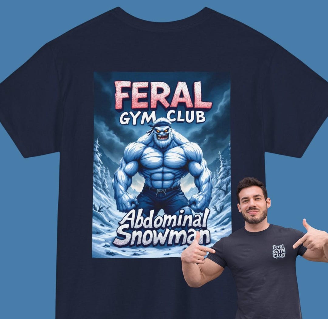 Abdominal Snowman, Fun Fitness Shirt, Workout Apparel, Gym Lover Gift ...
