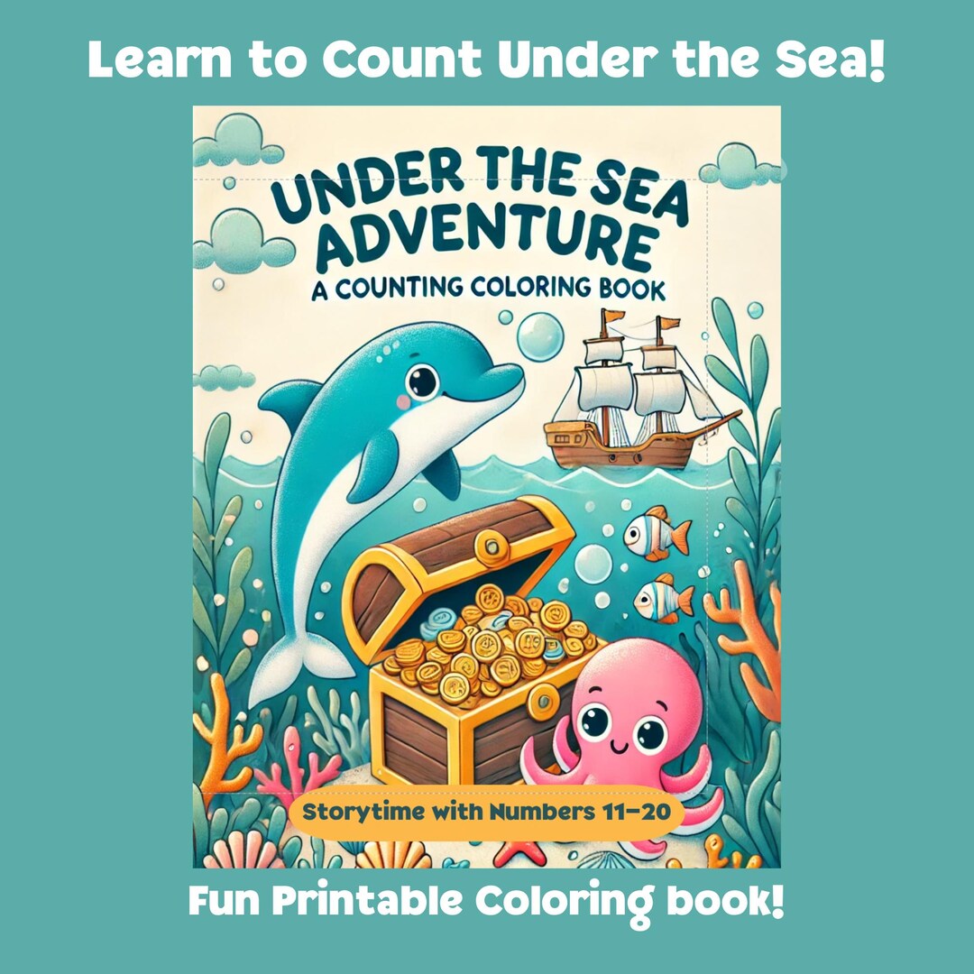 Under the Sea Counting 11-20 Printable | Number Coloring Book for Kids ...