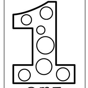 Number 1 Coloring & Tracing Book for Preschoolers–printable Educational ...