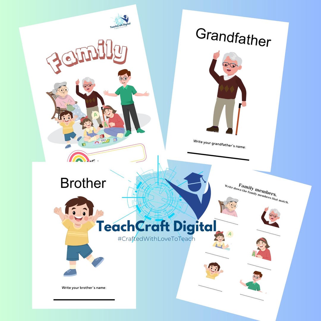 My Family Flashcards & Activity Sheets for Kids. Identifying Family ...