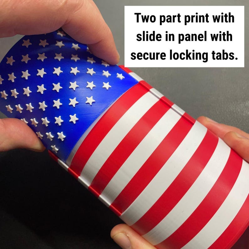 American Flag Can Cooler 4th of July 3D Print STL File - American Red ...