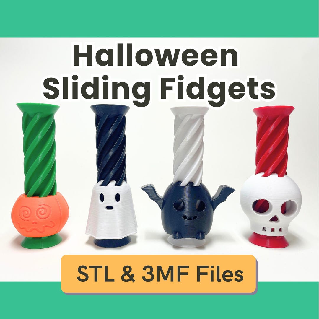 Halloween Sliding Fidgets 3D Printing STL Files - Halloween Pumpkin ...