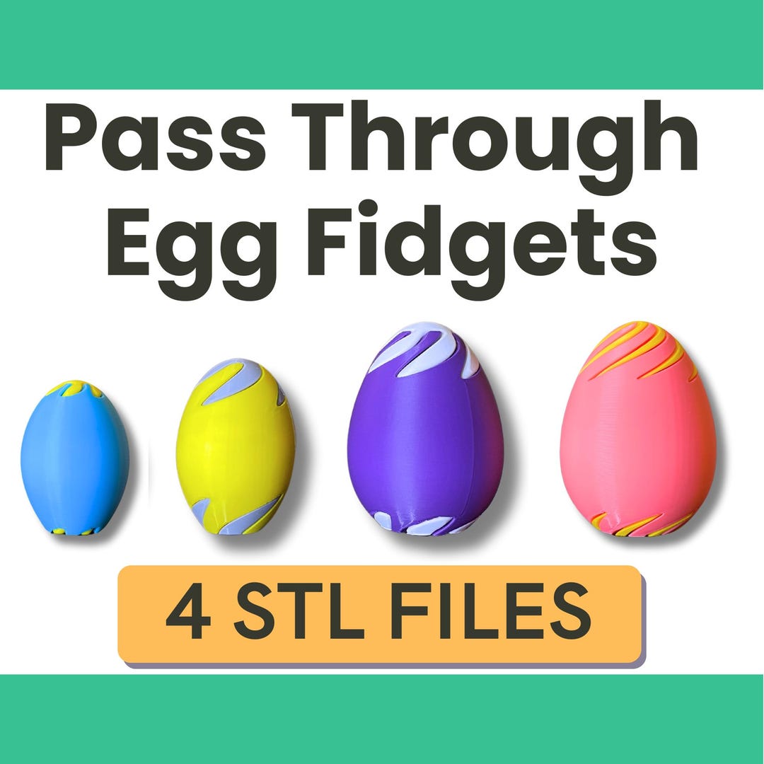 STL File Pass Through Egg Fidget Toy | Fidget Desk Toy | Easter Egg 3D ...