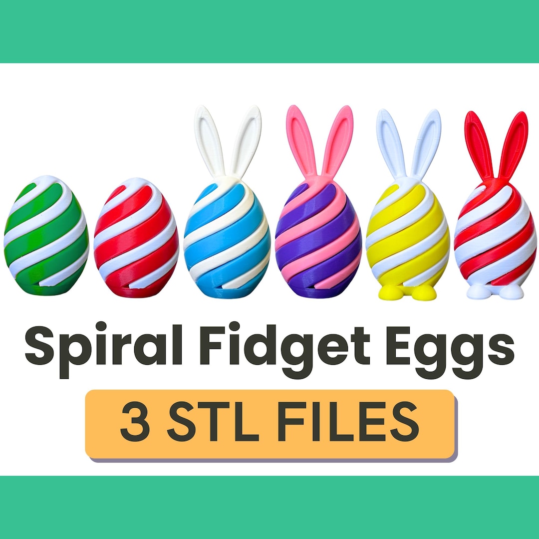 STL File Easter Egg Spiral Fidget 3D Print Download File - Easter Egg ...