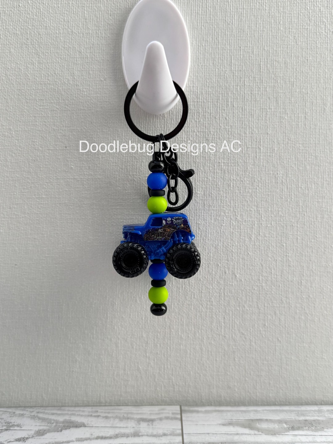 Monster Jam Truck Keychain| Silicone Beaded Keychain| Beaded Gift - Etsy