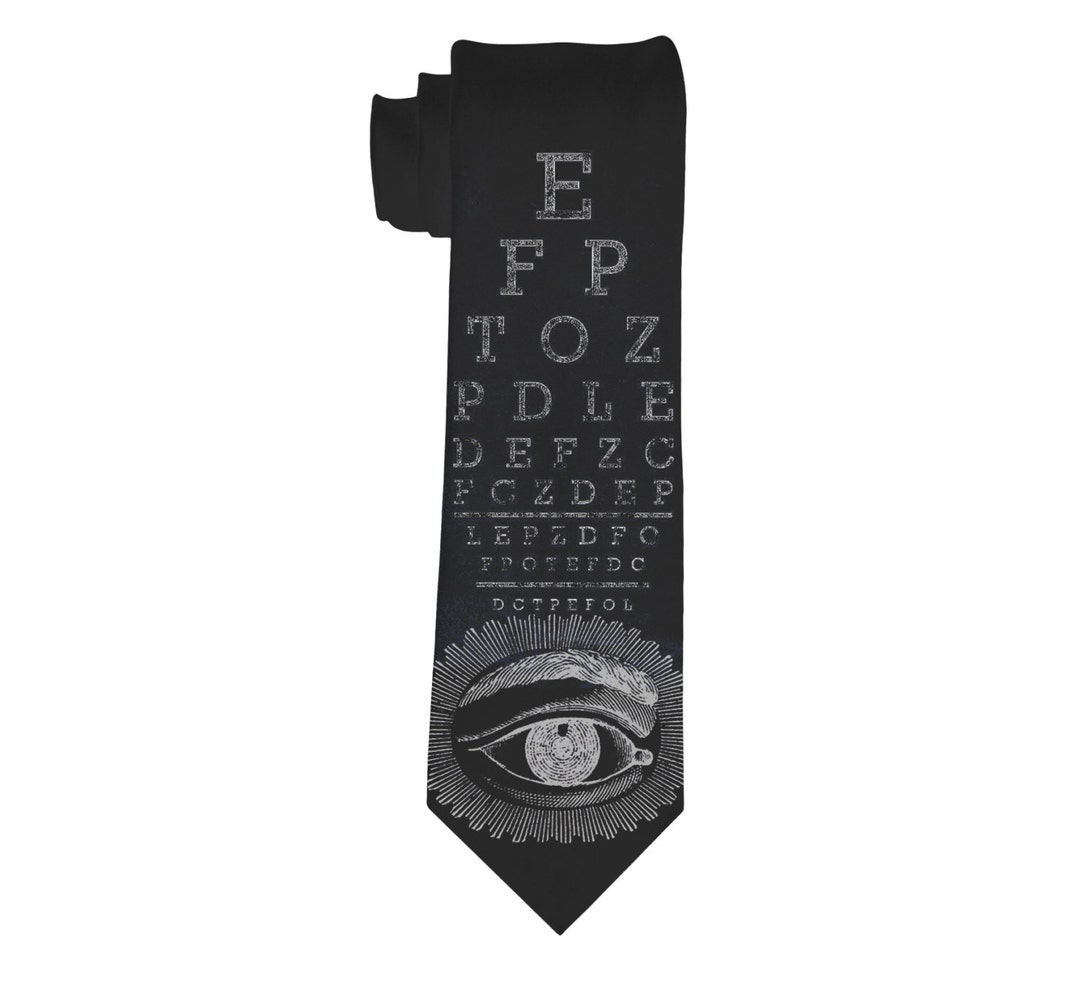 Victorian Eye Chart Necktie - Etsy