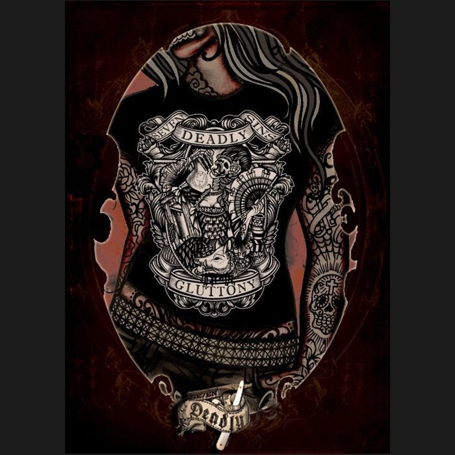 Womens Gluttony Tee - Etsy