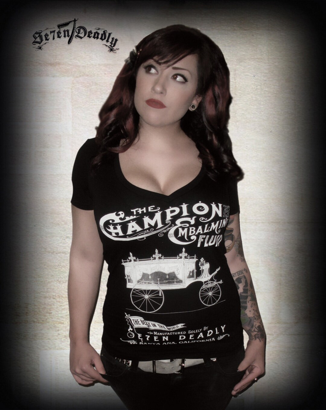 Old Funeral Coach Embalming Fluid V-neck - Etsy
