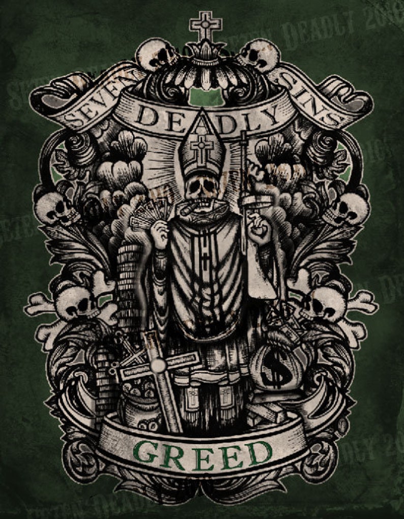 Seven Deadly Sin Art Prints | Etsy