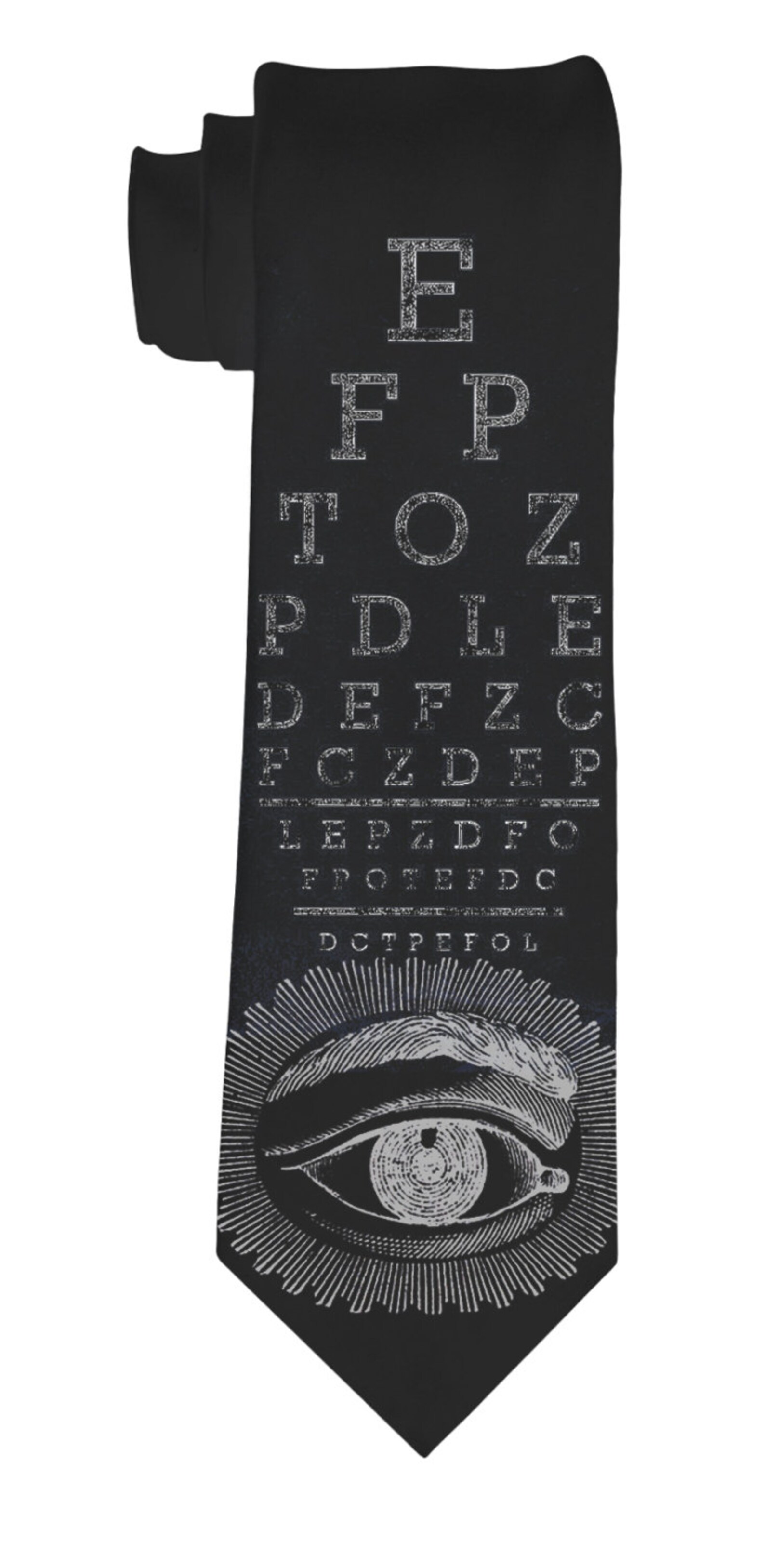 Victorian Eye Chart Necktie | Etsy