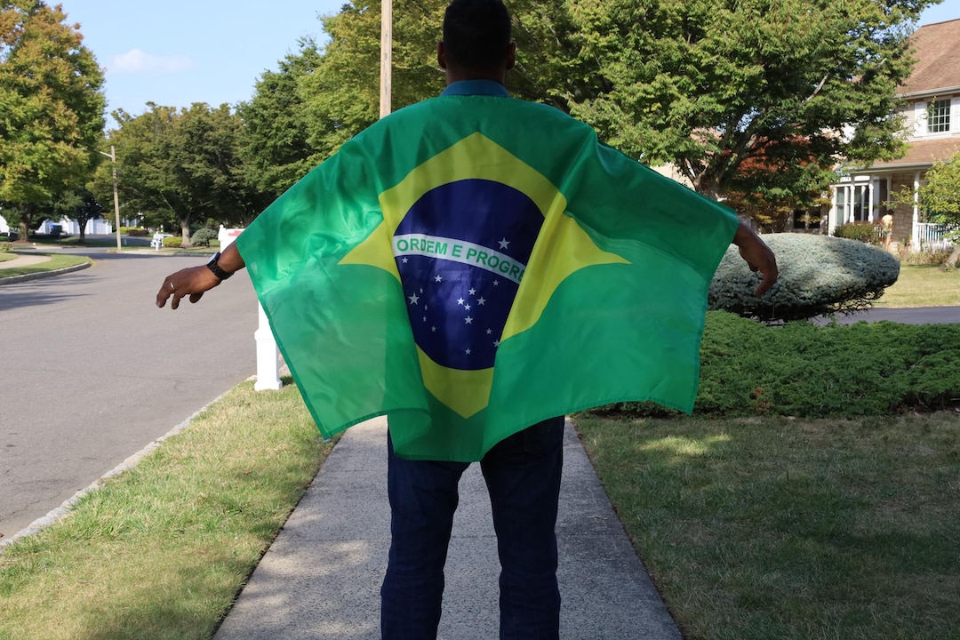 Brazil Shoulder Body Flag - Etsy