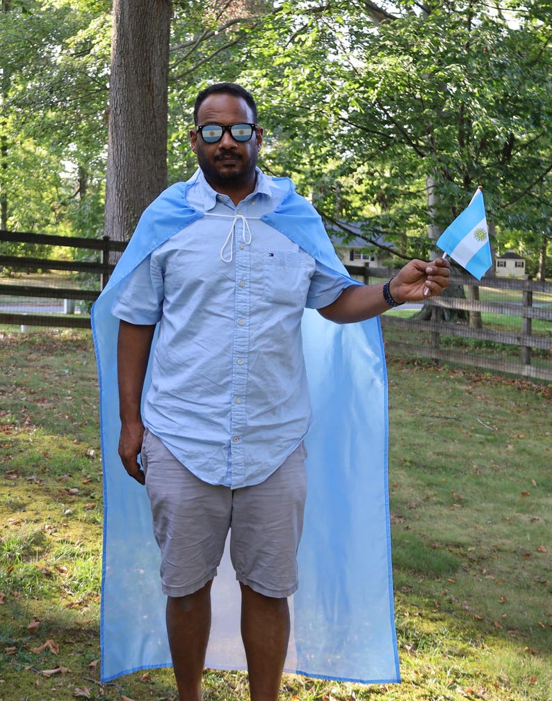 Argentina Flag Cape, Wearable National Pride, Soccer Fan Gear, Stadium ...
