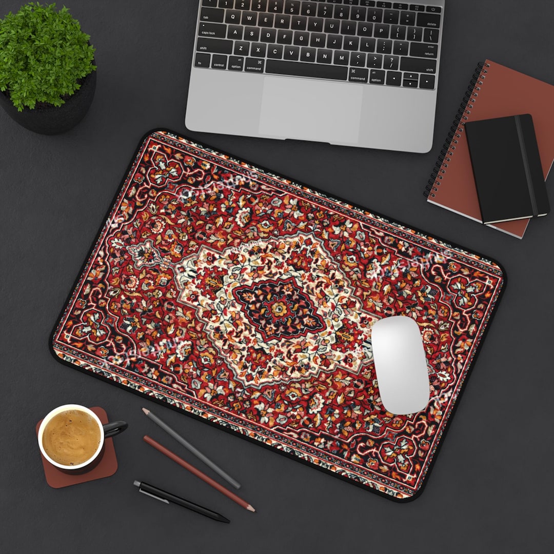 Vintage Persian Arabic Carpet Desk Mat - Stylish Office Decor | Laptop ...