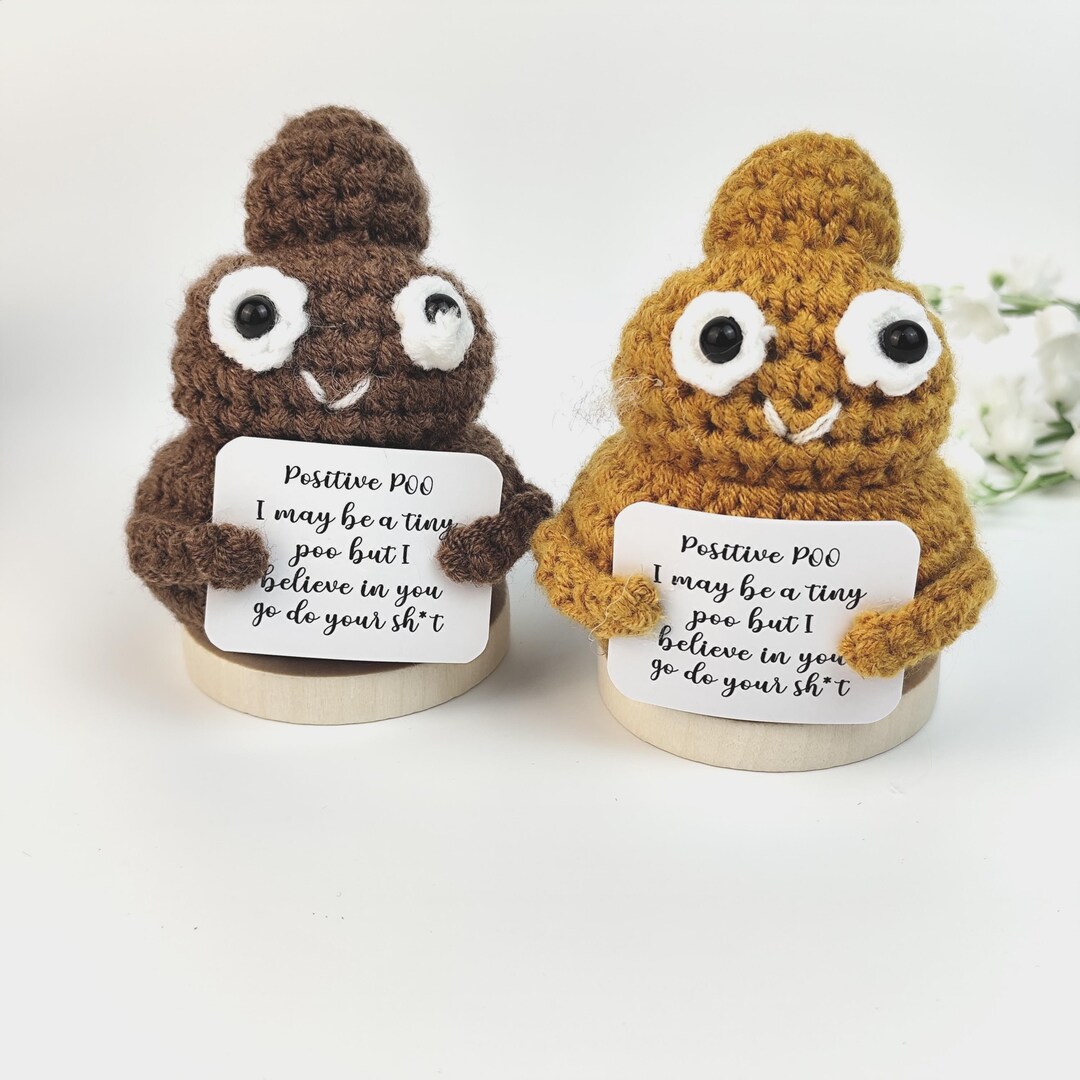 Handmade Emotional Support Poop Gift Handmade Toy With Positive Quotes ...