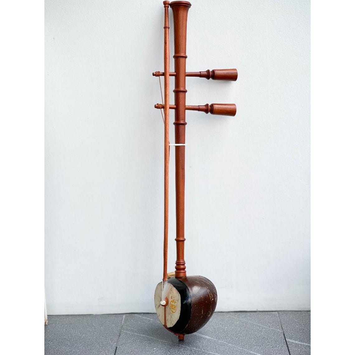 Handcrafted Thai Saw U Fiddle: Padauk Wood, Coconut Resonator ...
