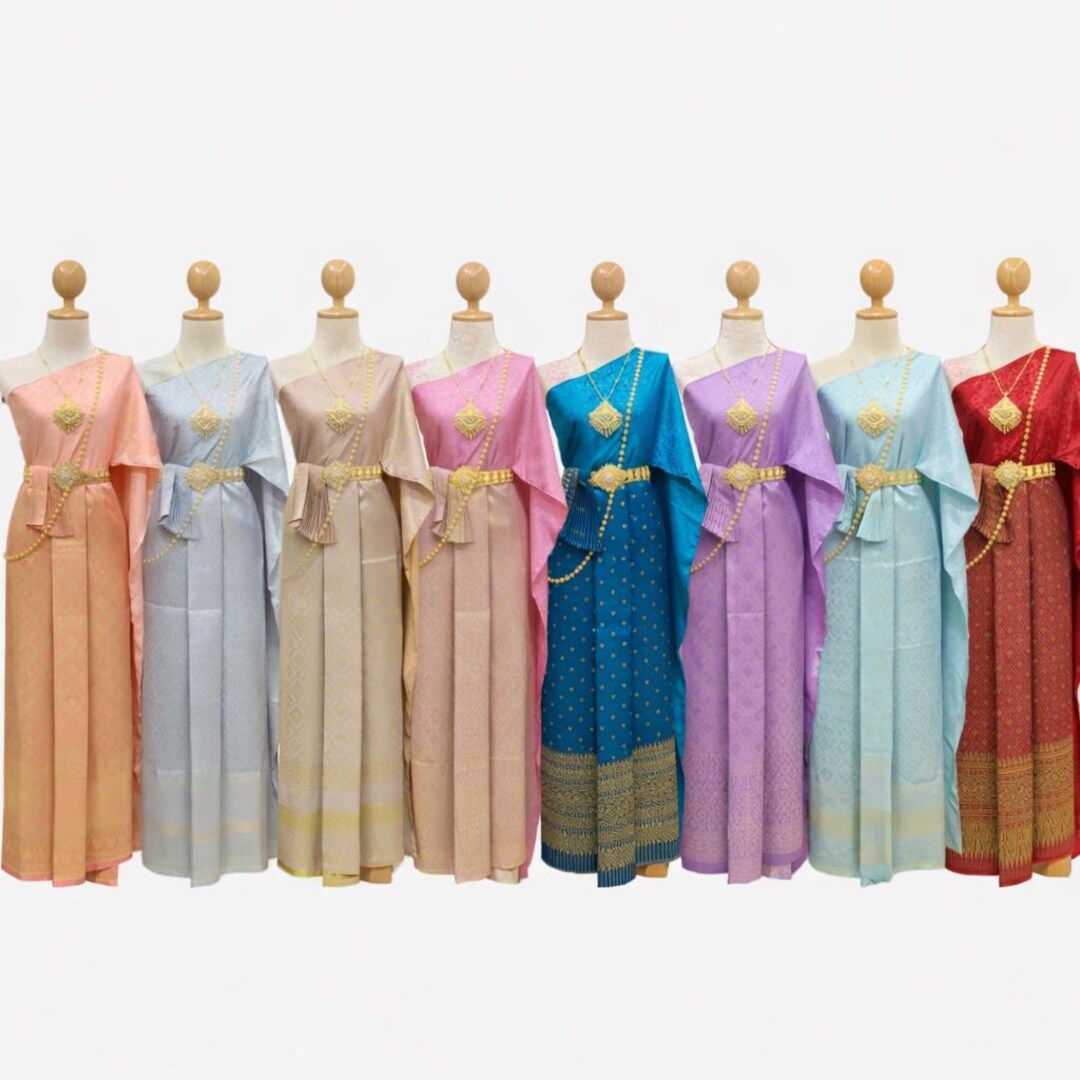 Thai Traditional Sarong & Jacquard Sabai Set - Etsy