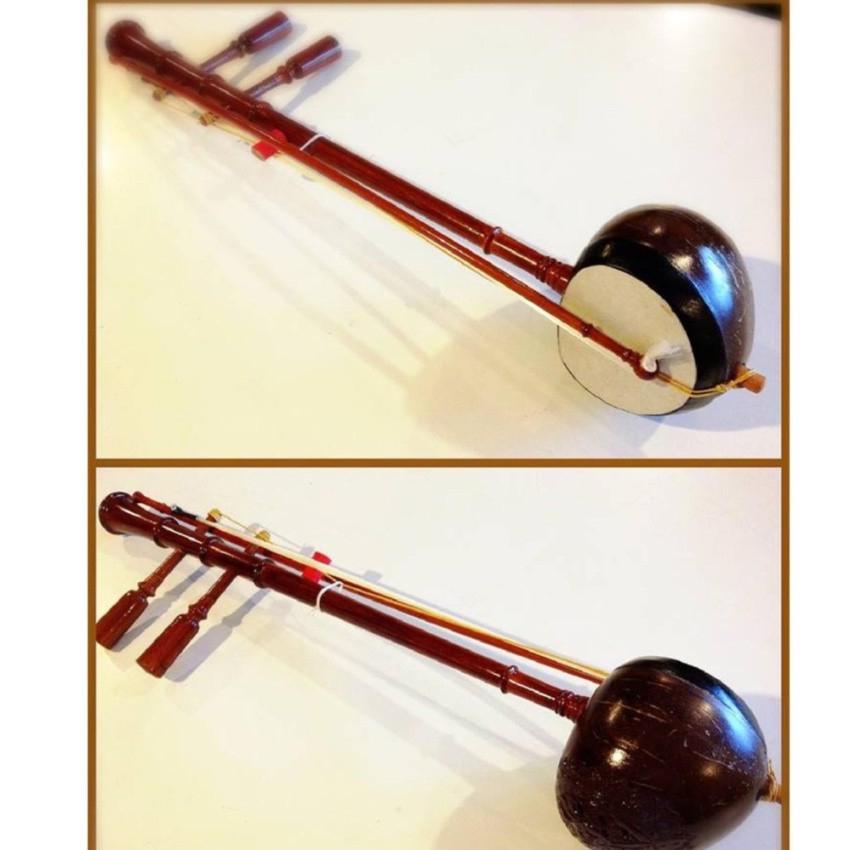 Handcrafted Thai Saw U Fiddle: Padauk Wood, Coconut Resonator ...