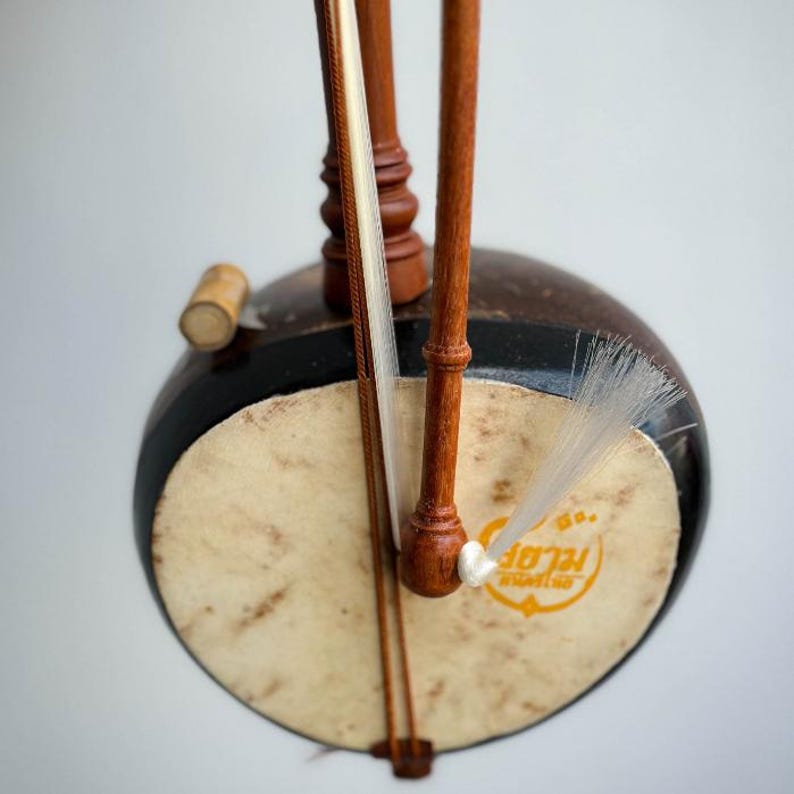 Handcrafted Thai Saw U Fiddle: Padauk Wood, Coconut Resonator ...