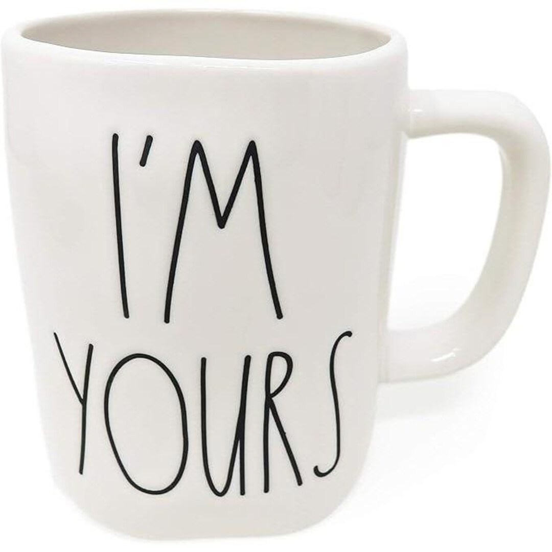 Rae Dunn "im Yours" Heart Arrow Mug White Black Ceramic Coffee Tea Cup ...