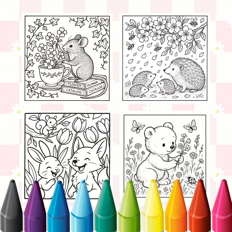 Cozy Cuties Coloring Book With 40+ Pages, Relaxing Activity for Kids ...