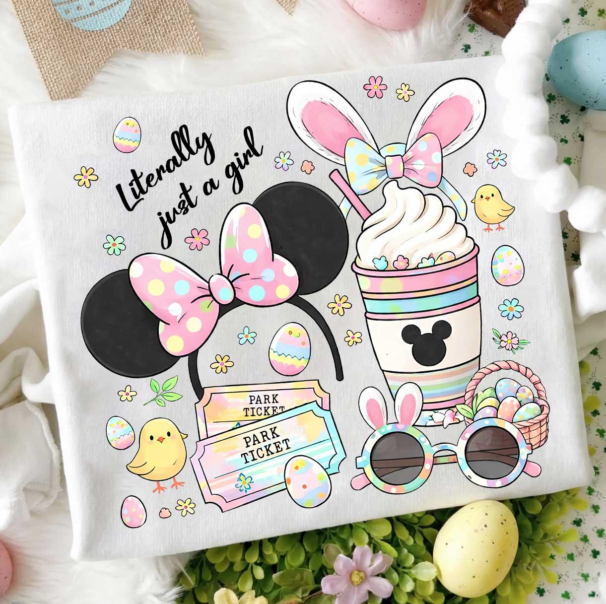 Just A Girl Png, Easter's Day Png, Preppy Easter Png, Retro Magical ...
