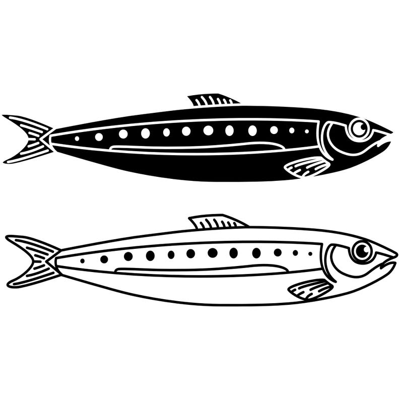 Sardine Fishing SVG Clipart Pack: Fish Ocean Cut Files - Etsy Australia