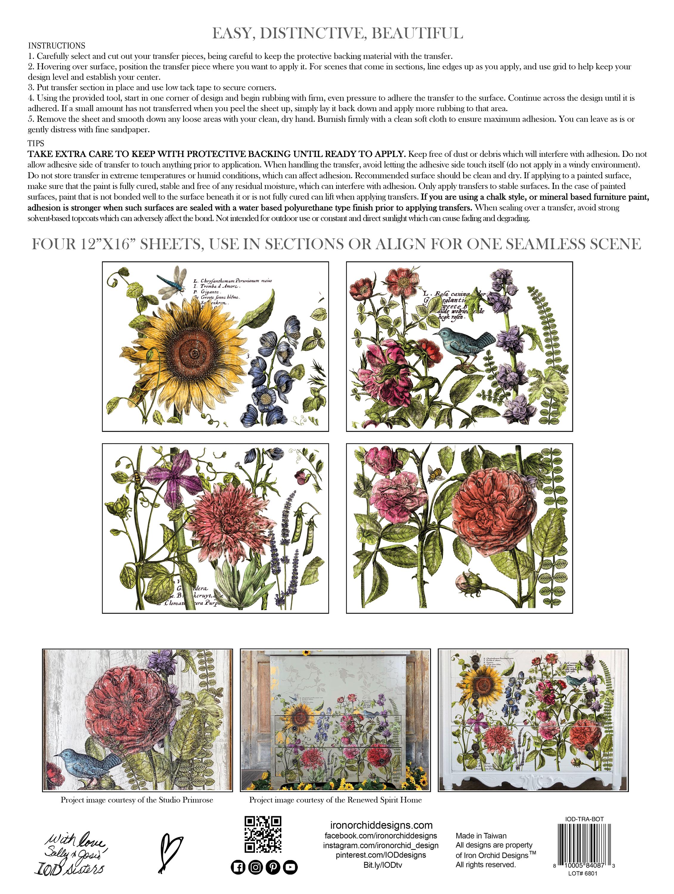 IOD Botanist's Journal Transfer- Iron Orchid Design - Etsy