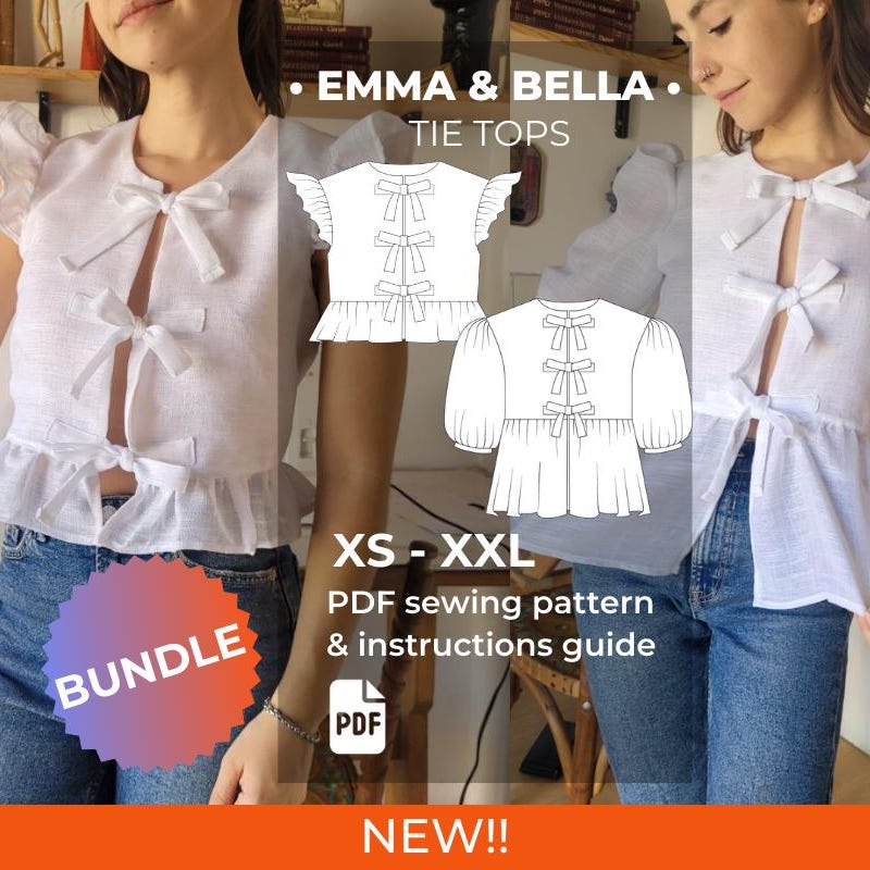Bow Blouse Pattern - Etsy