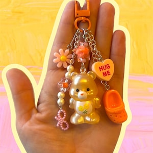 Care Bears Key Chain, Nostalgic Bag Charms, Kawaii Bag Accessory, Retro ...