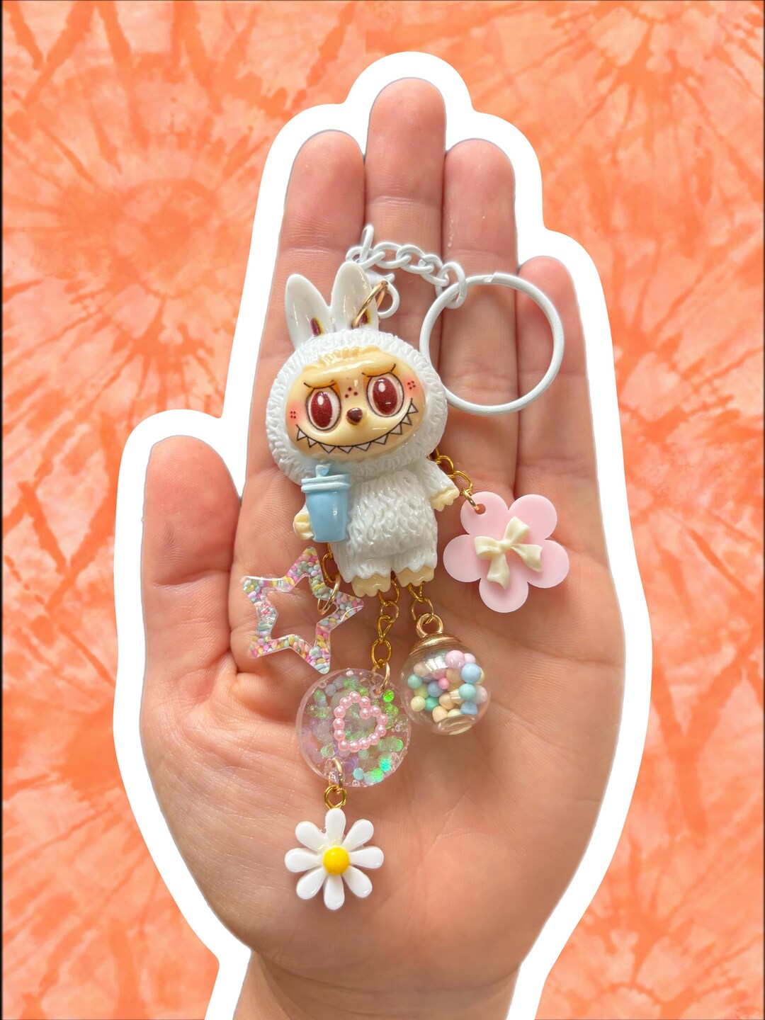 Labubu Bag Charm Keychain | Cute Labubu Bag Accessory Keychain | Pop ...