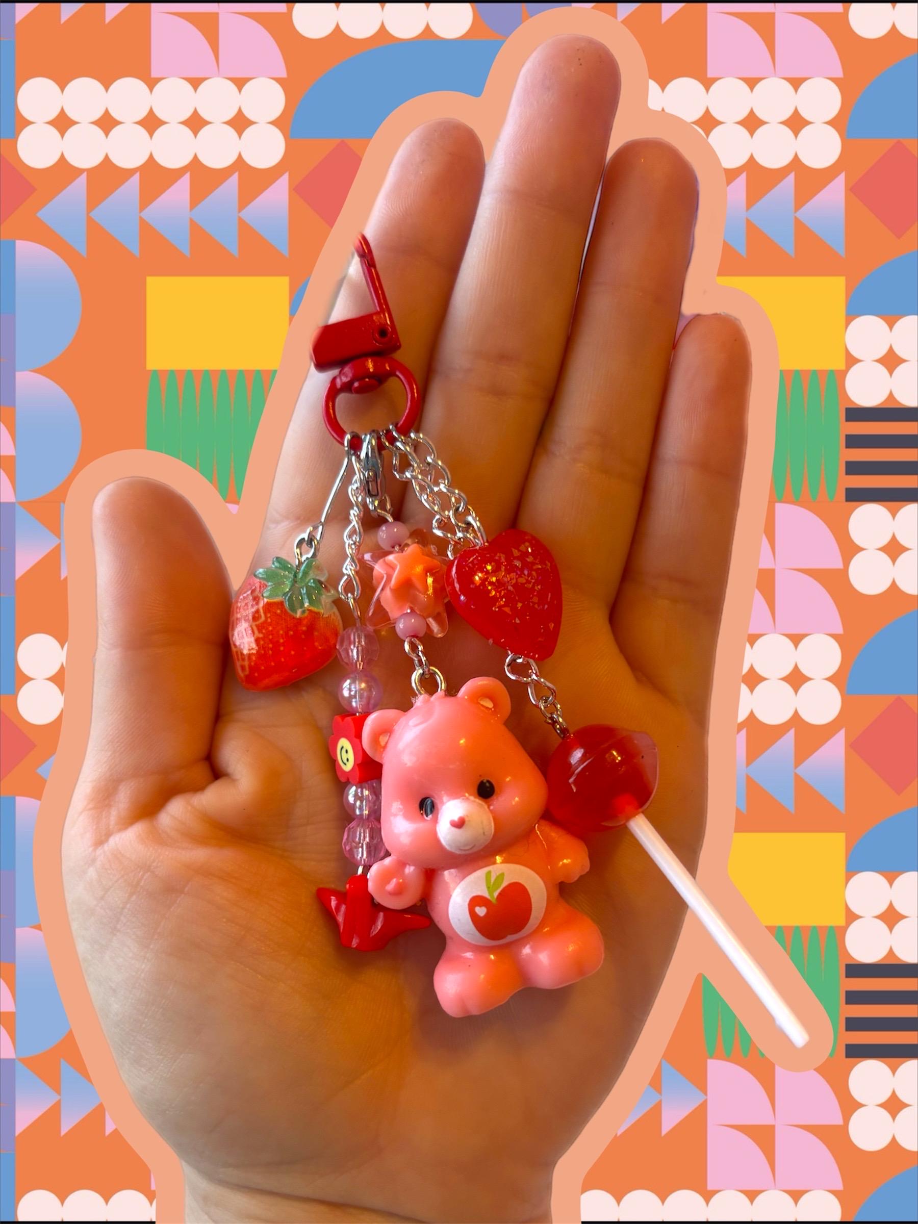 Care Bears Key Chain, Nostalgic Bag Charms, Kawaii Bag Accessory, Retro ...