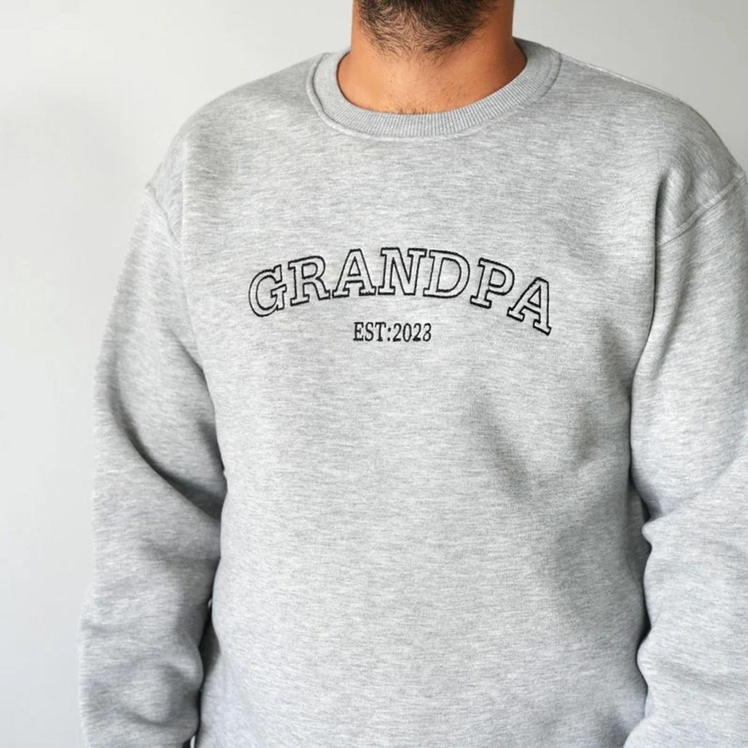 New Grandpa Est 2024 Personalized Embroidered Gift, the First Dad Gift ...