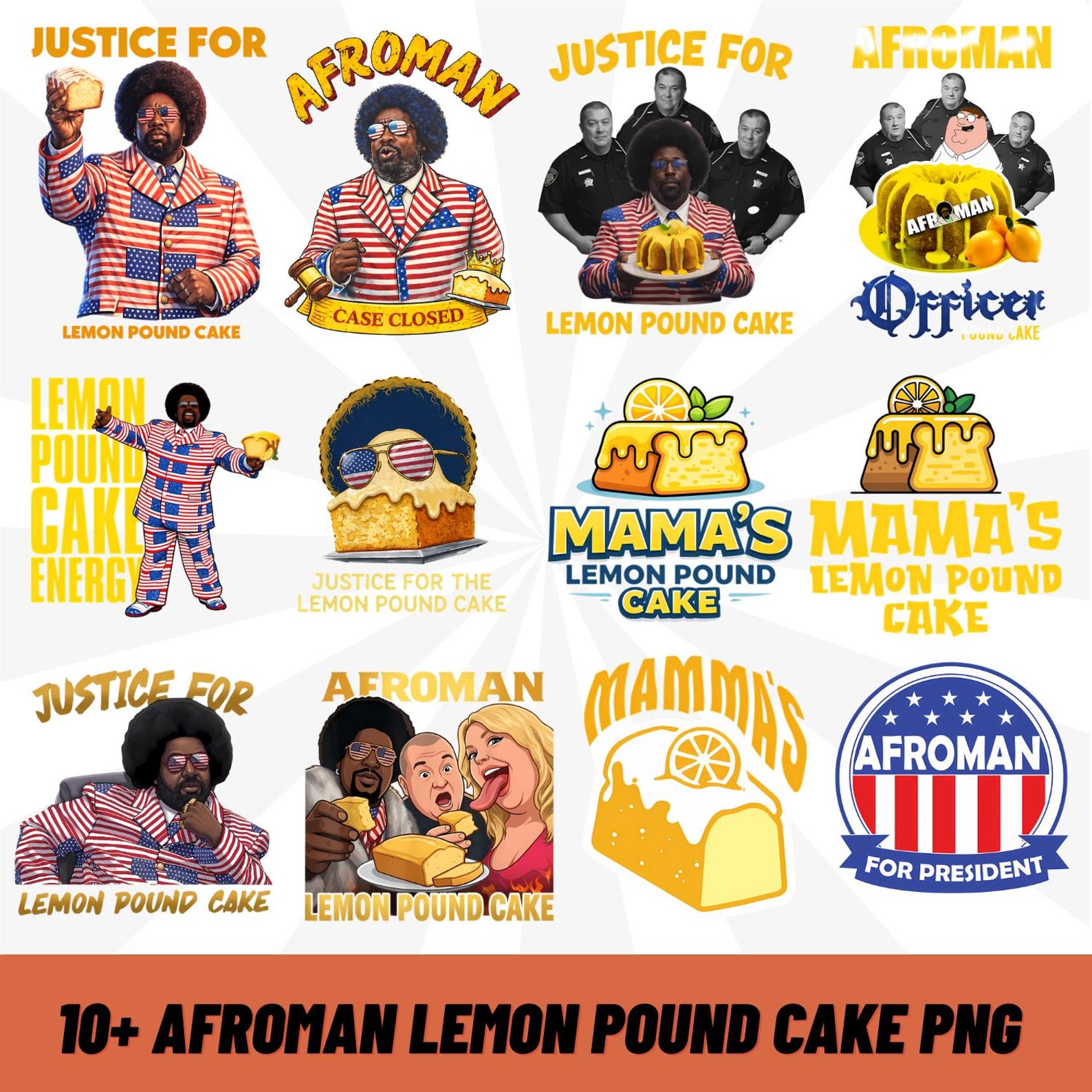 Afroman Lemon Pound Cake Png Bundle, Mama's Lemon Pound Cake Png ...