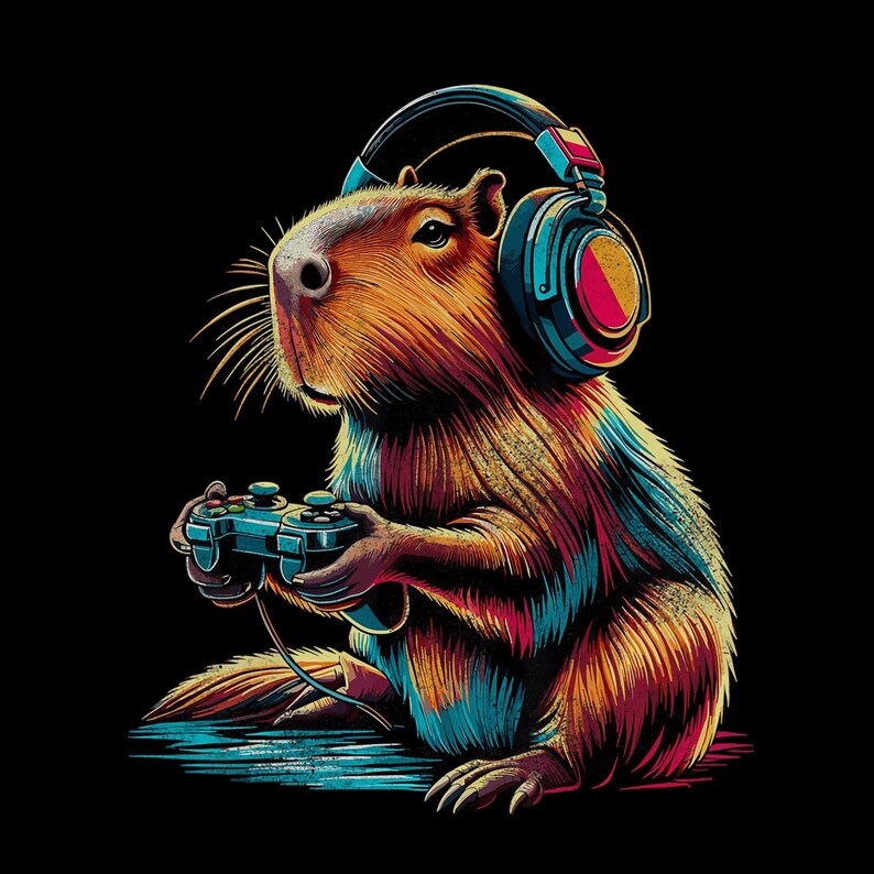 Capybara Shirt,video Game,funny Capybara,capybara Lover Gift - Etsy