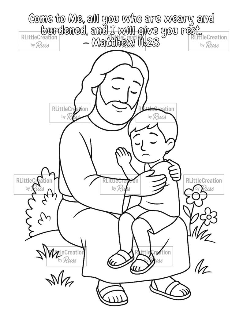 Jesus Loves the Little Children Coloring Pages - Bible Stories for Kids ...