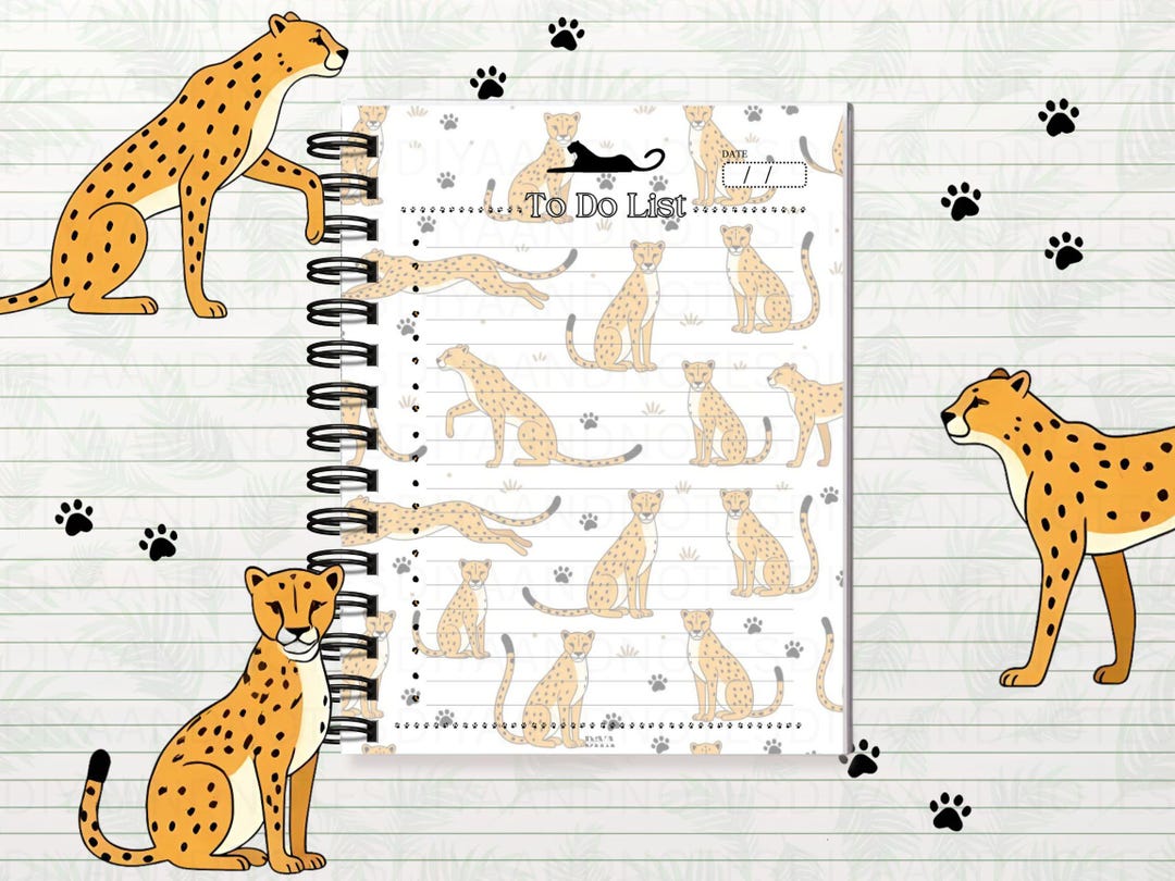 Cheetah Print To-do List: Task Tracker, Planner Insert (digital ...