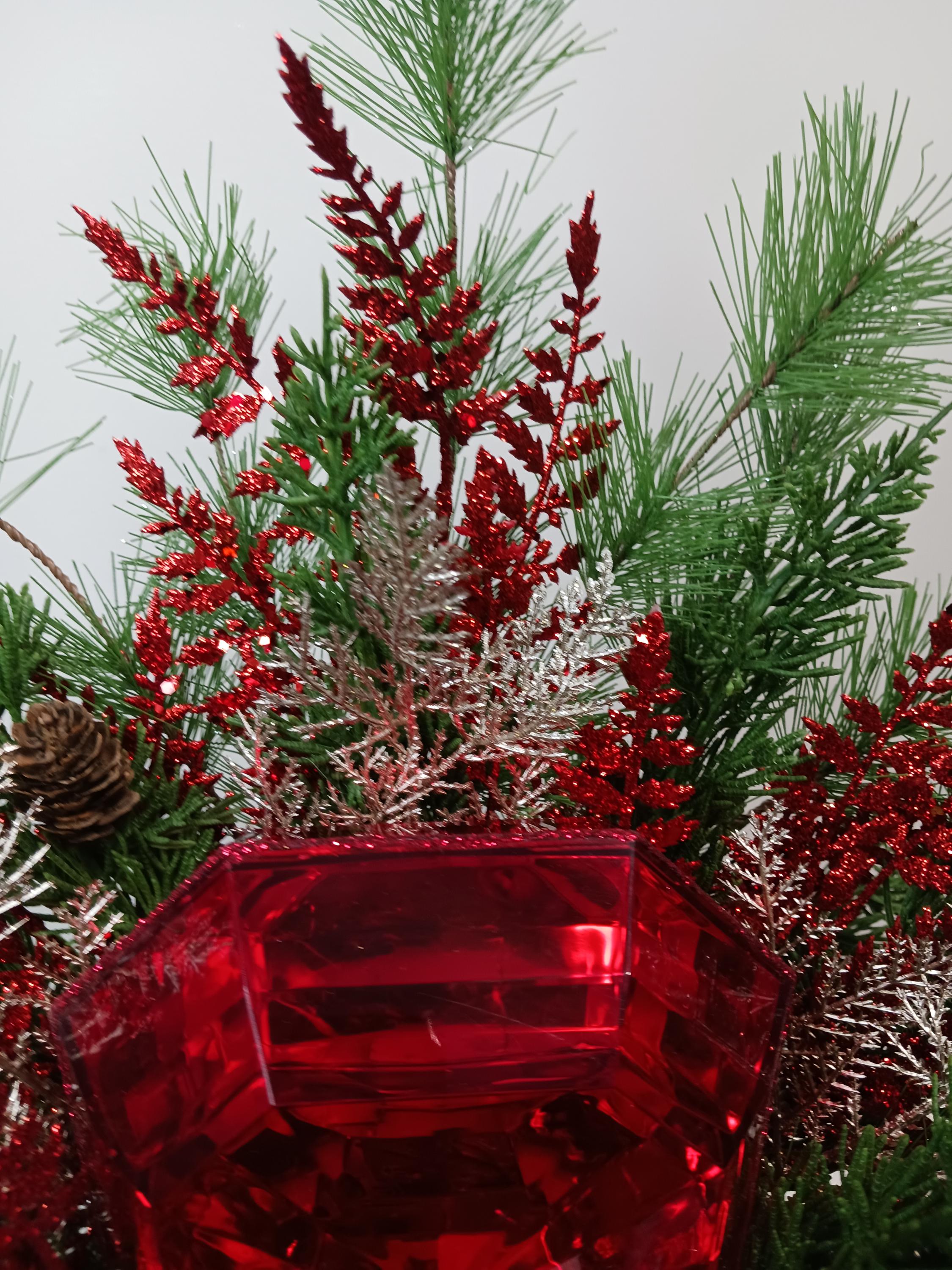 Red Jewel Poinsettia Centerpiece, Royal Ruby Arrangement - Etsy
