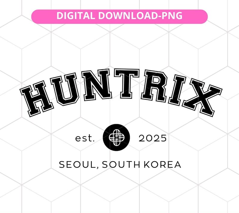 HUNTRIX University Style Design | PNG+SVG Bundle | Printable K-pop Art ...