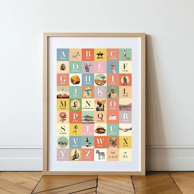 South African Alphabet Print - Etsy