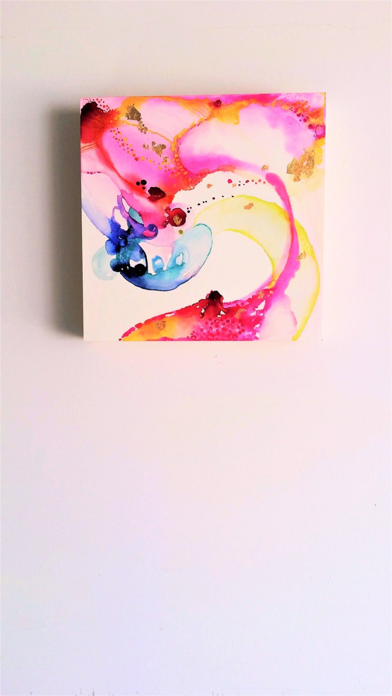 Abstract Acrylic Painting Panel, Modern Minimalist Art, Contemporary ...