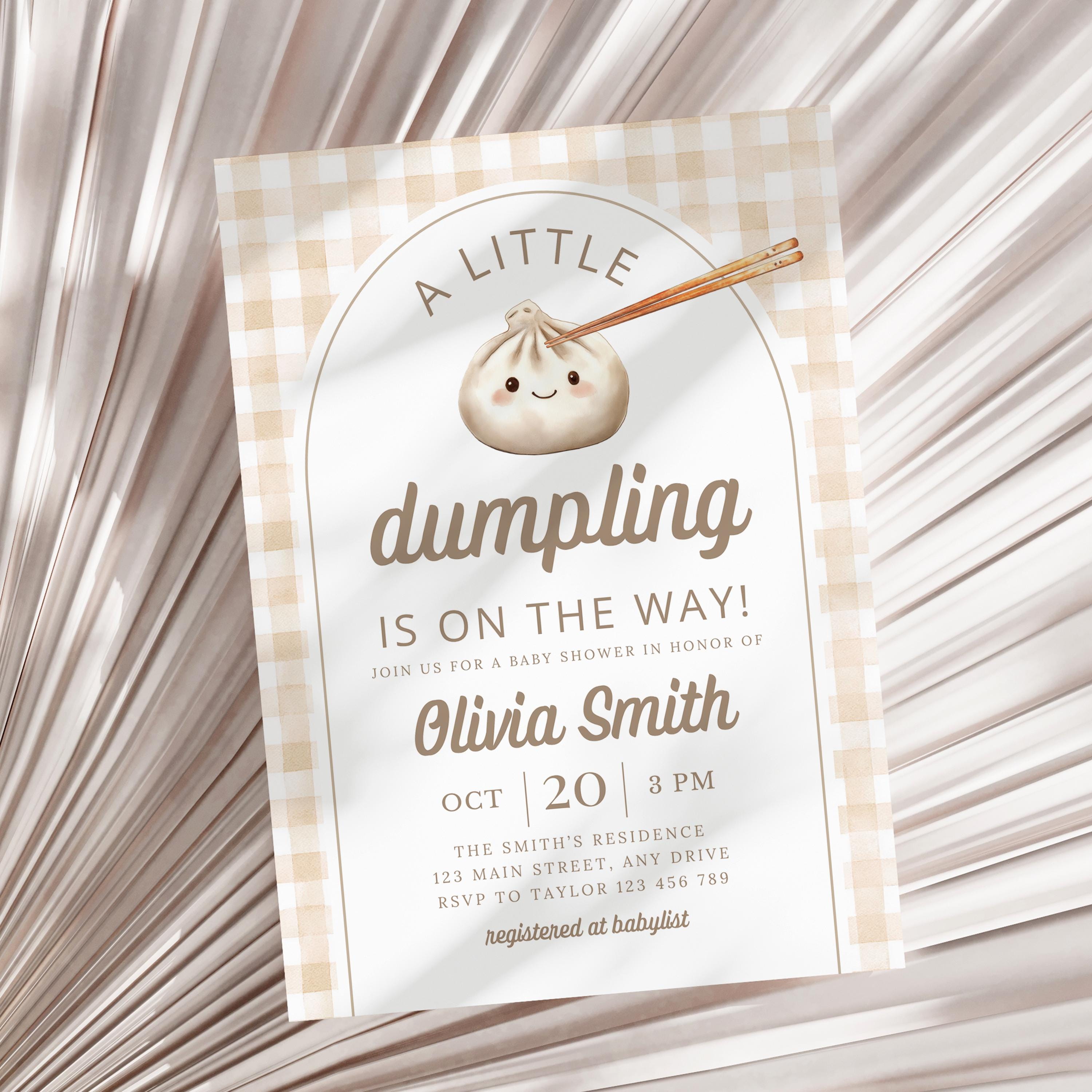 Editable Little Dumpling Baby Shower Bundle Gender Neutral Baby Shower ...