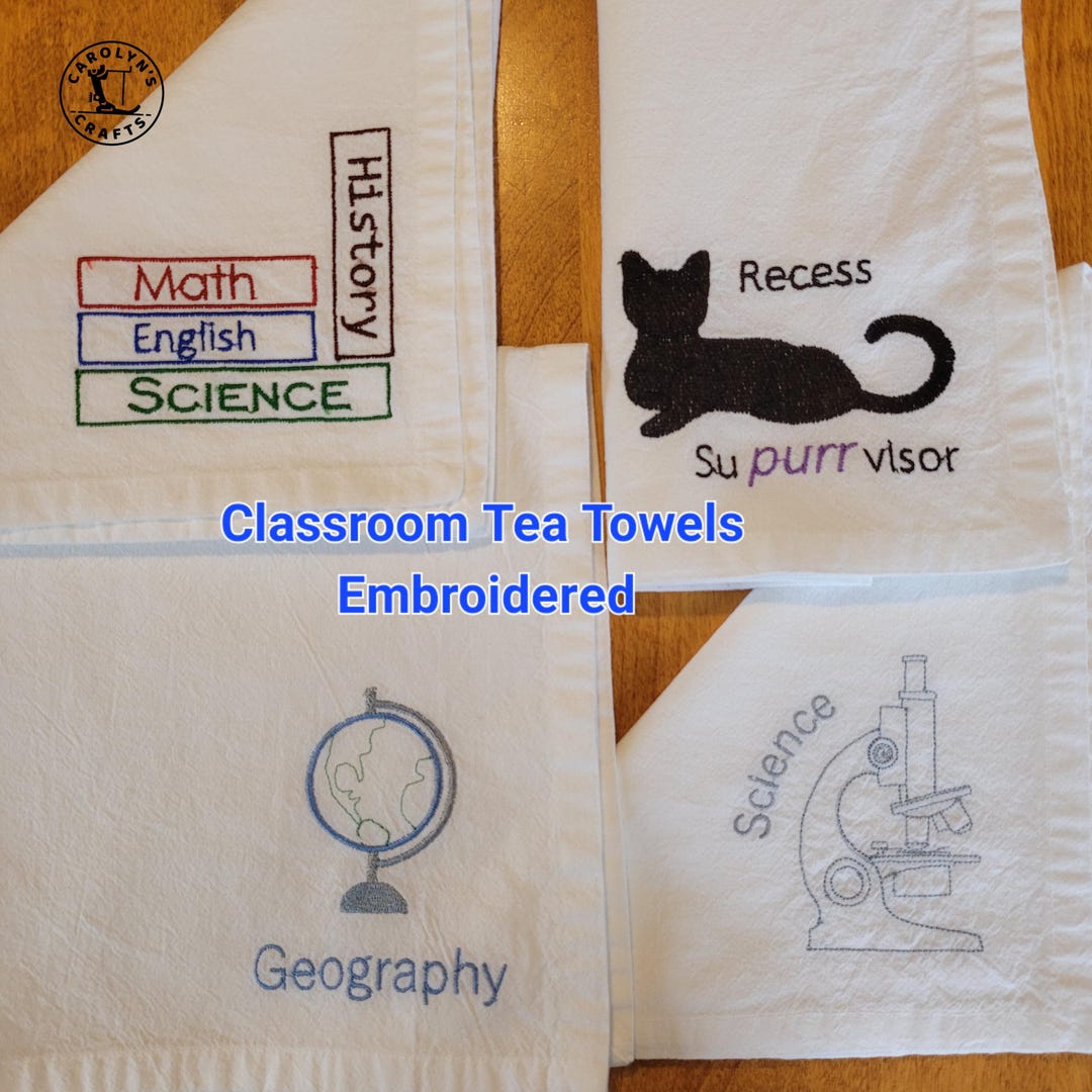 Classroom Tea Towels, Teacher Gift, Kitchen Towels, Flour Sack Towels ...