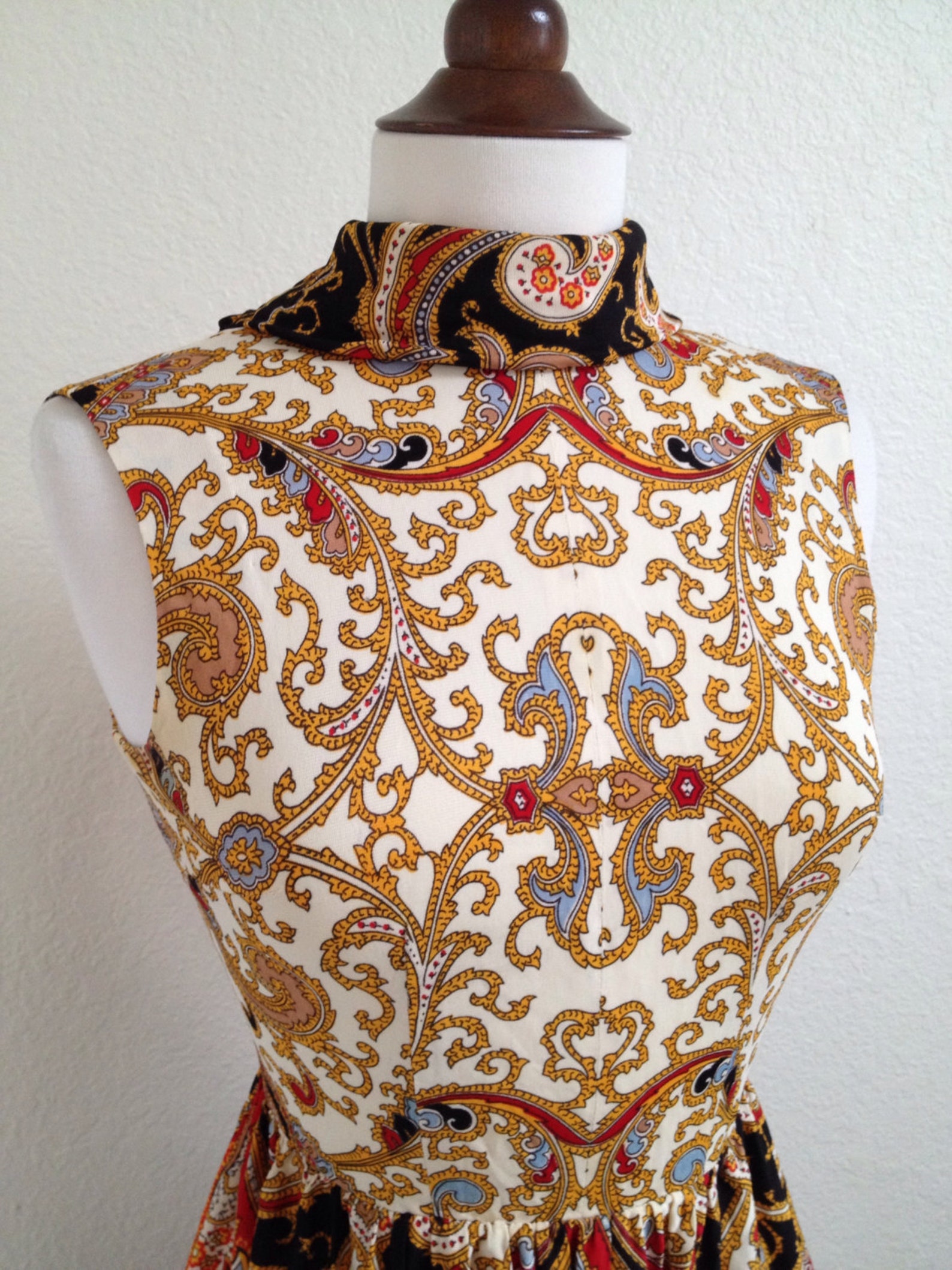 Vintage Filigree High Neck Collar Dress 1950s 1960s - Etsy