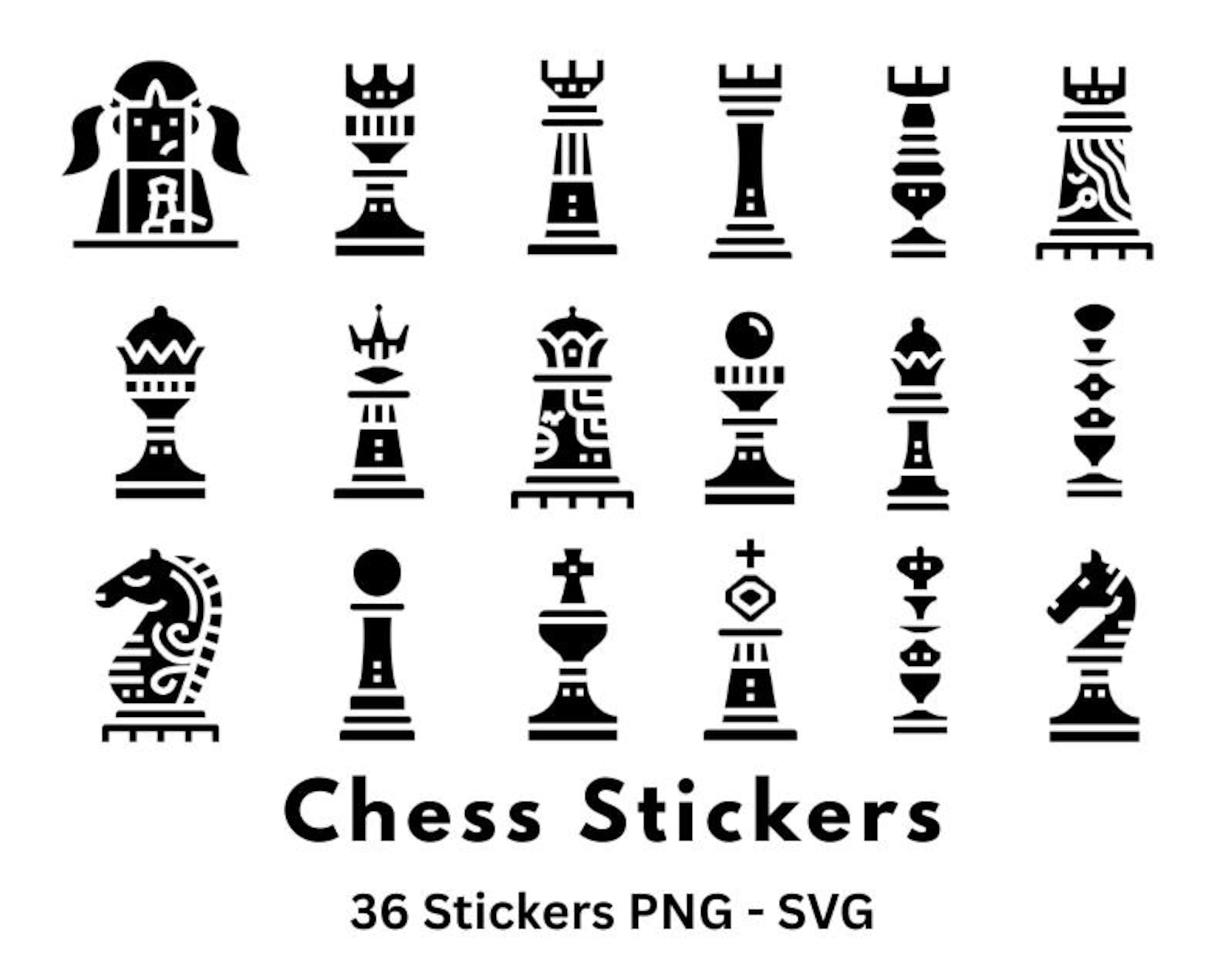 Chess Icons / Chess Stickers / Chess Stickers Pack / Png / Svg ...